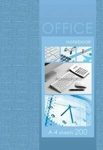Записная книжка "Офисная классика" твёрдая обложка, глянцевая ламинация - А4, 200 листов