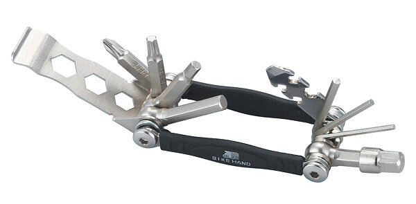 Набор ключей складной BIKEHAND YC-293 шестигранники 2-8 мм, +/-отвертки, монтировка, спицевой ключ