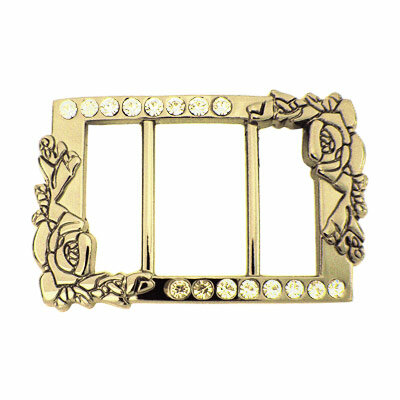 GB 1307 Пряжка со стразами Шлевка Micron 50 x 30 мм №11 матовое золото прозрачный