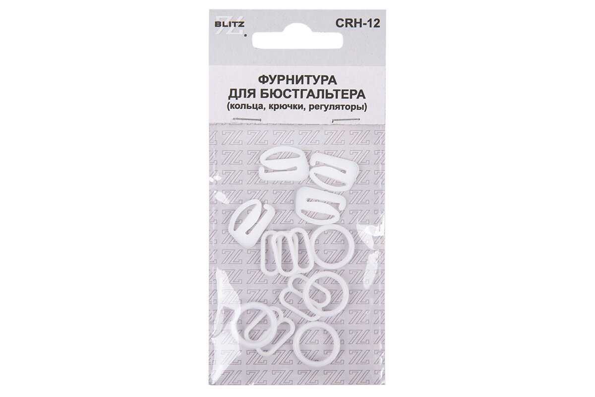 BLITZ CRH-12 Набор пластиковой фурнитуры 12 мм, 12 шт, цвет белый 01 для сборок