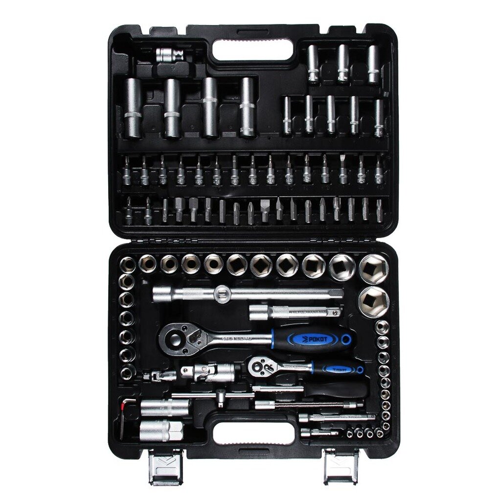 Набор инструмента Маякавто 94 предмета, 1/2", 1/4", 6 групп, 30 см x 9 см x 41 см