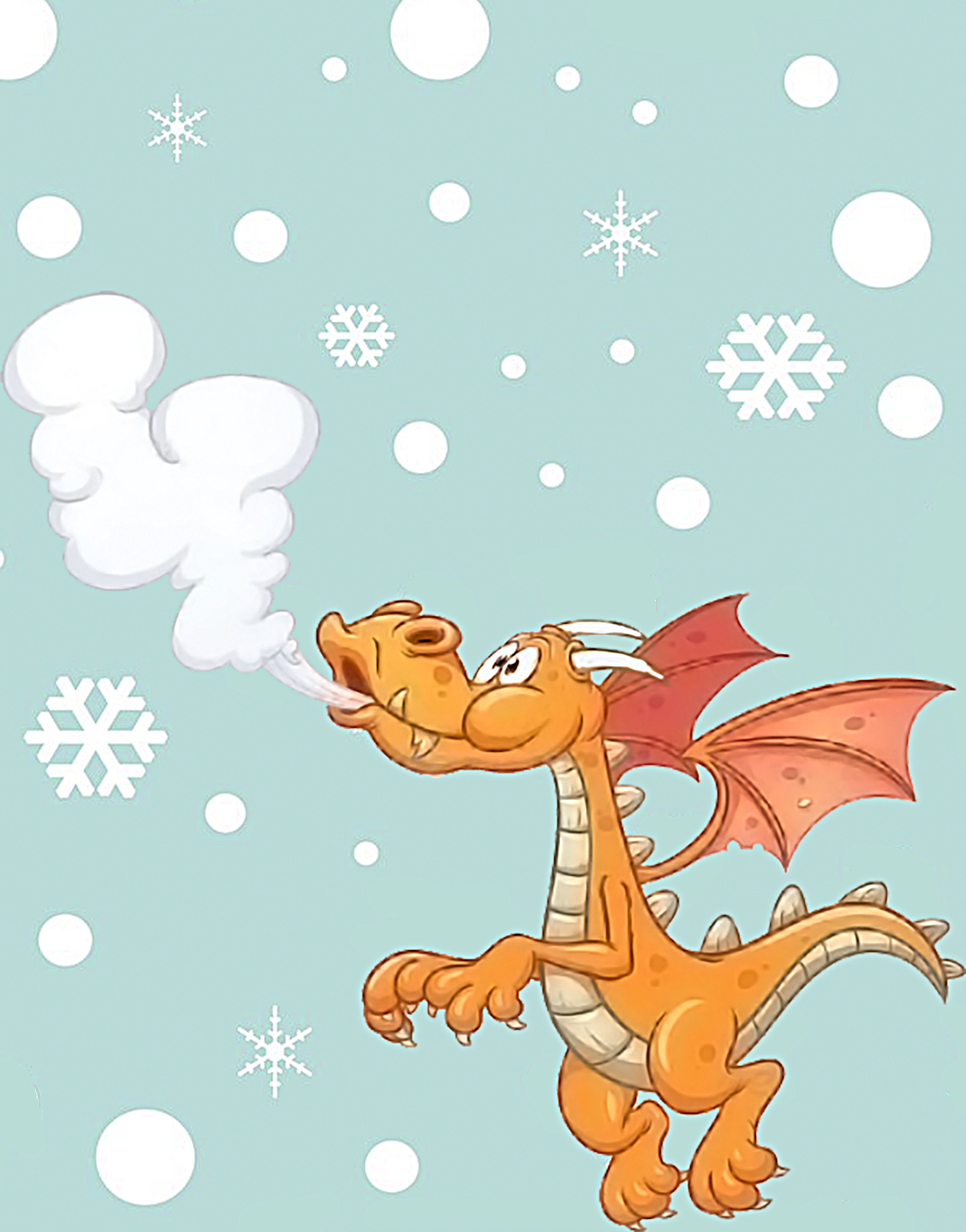 Картина по номерам "Новогодний дракон" 40х50 см, хлопковый холст на подрамнике, акрил, АртТойс