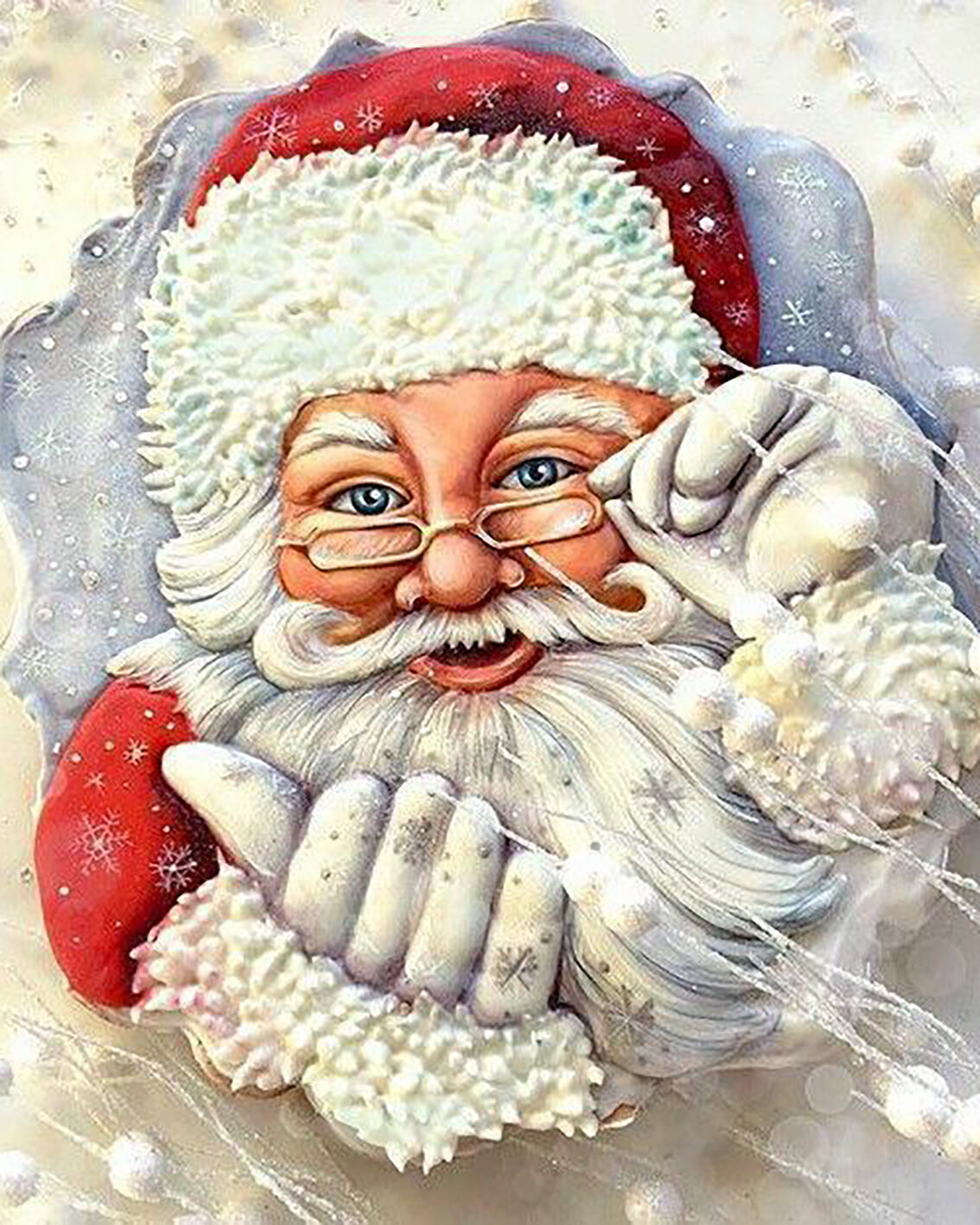 Картина по номерам "Дед Мороз" 40х50 см, хлопковый холст на подрамнике, акрил, Hobby Home