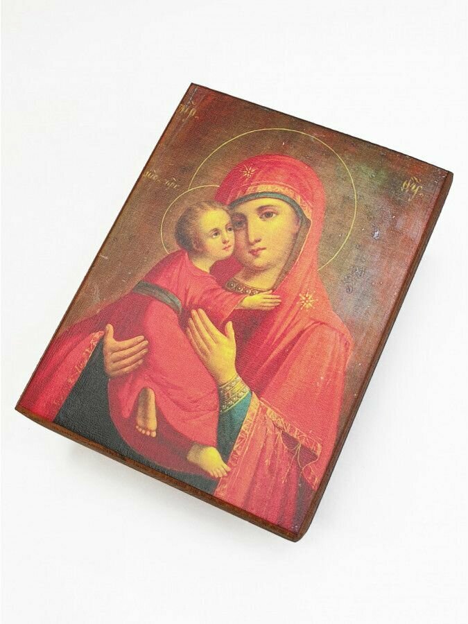 Икона Пресвятой Богородицы Владимирская, под старину, 15х19 см