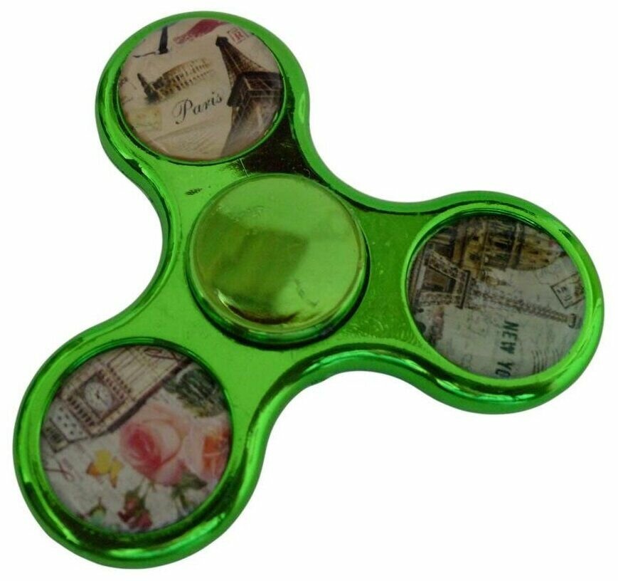 Спиннер Хром Город, Трехлучевой Зеленый