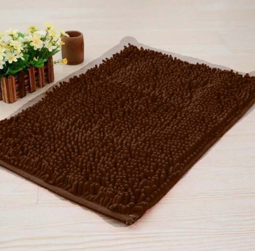 Коврик Мягкий с висюльками Размер 50х 80 см Цвет: Коричневый