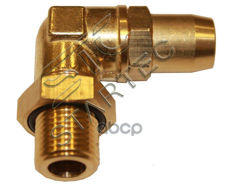 Соединитель трубки ПВХ d=12х1.5мм (наружная резьба М12х1.5) угольник латунь (STARTEC) STARTEC арт. INF111212L