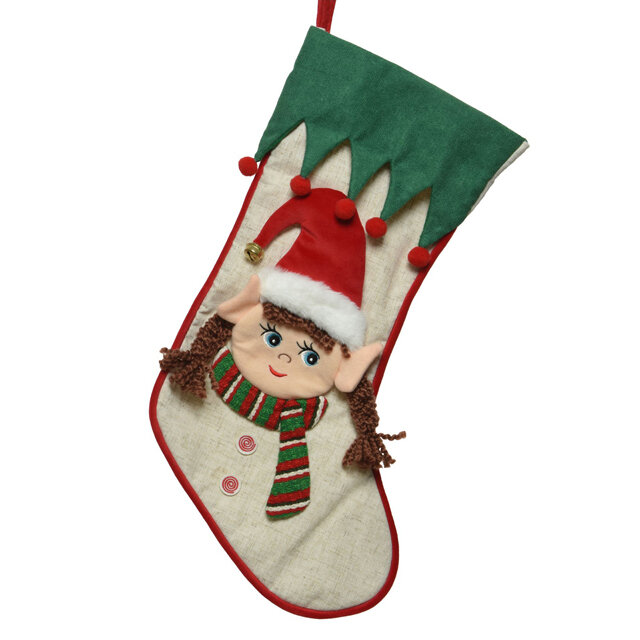 Новогодний носок Эльф Эльси 56 см, Kaemingk, 522721-2