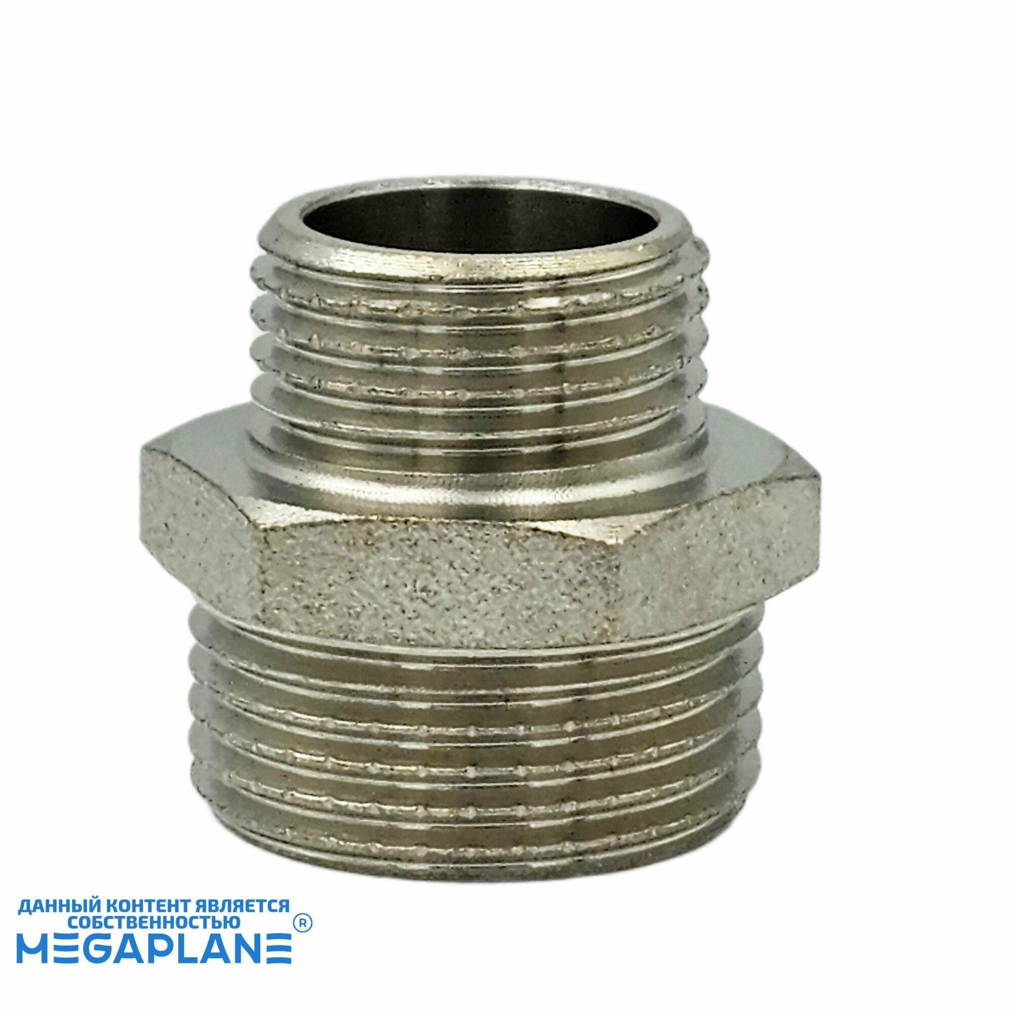 Ниппель переходной 1/2"x3/8" НР, никелированная латунь TIM SM028N