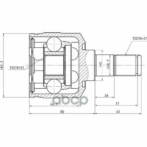ШРУС внутренний HYUNDAI TUCSON (04--10), - L Zikmar арт. Z87831R