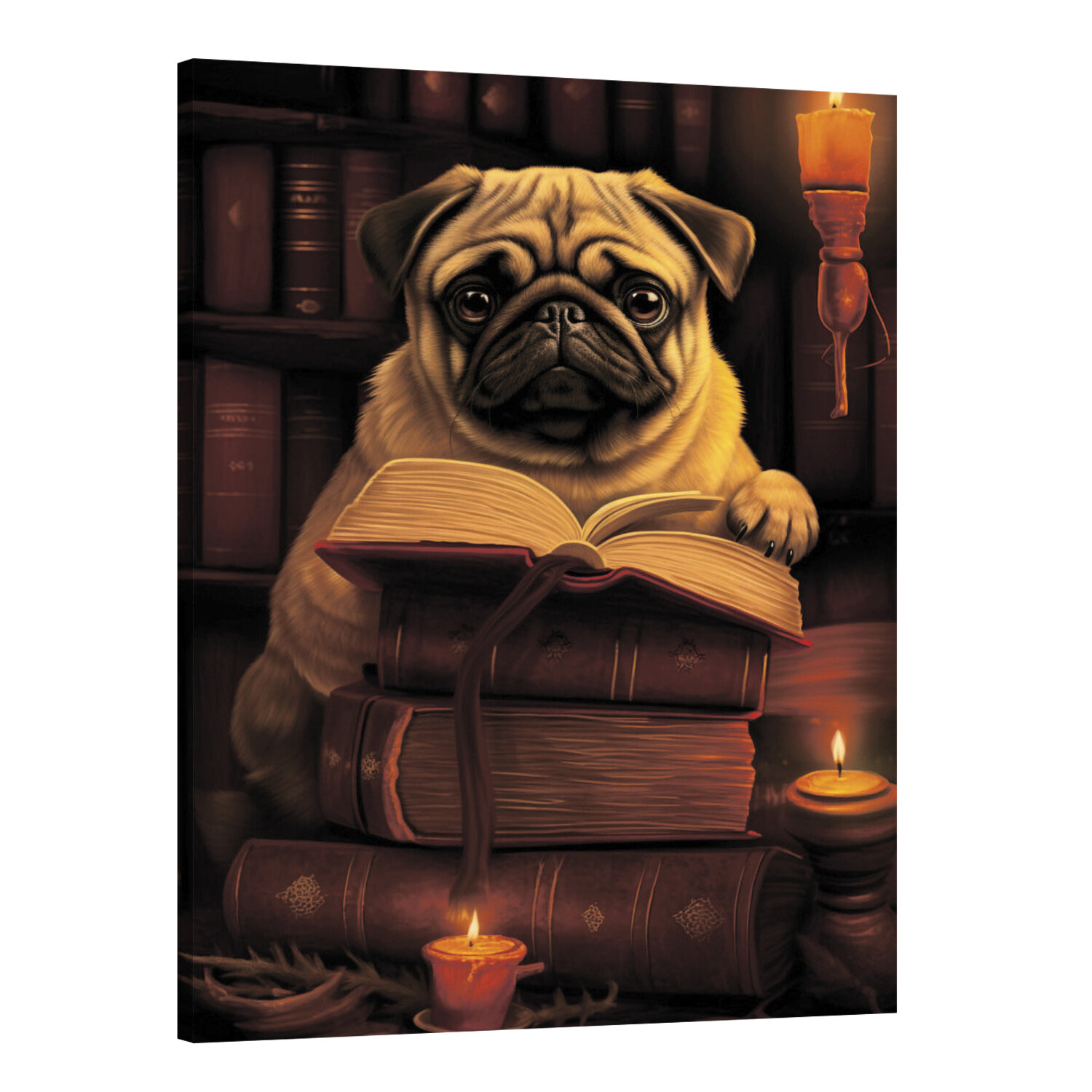 Интерьерная картина 50х70 "Мопс: Хранитель Секретов"