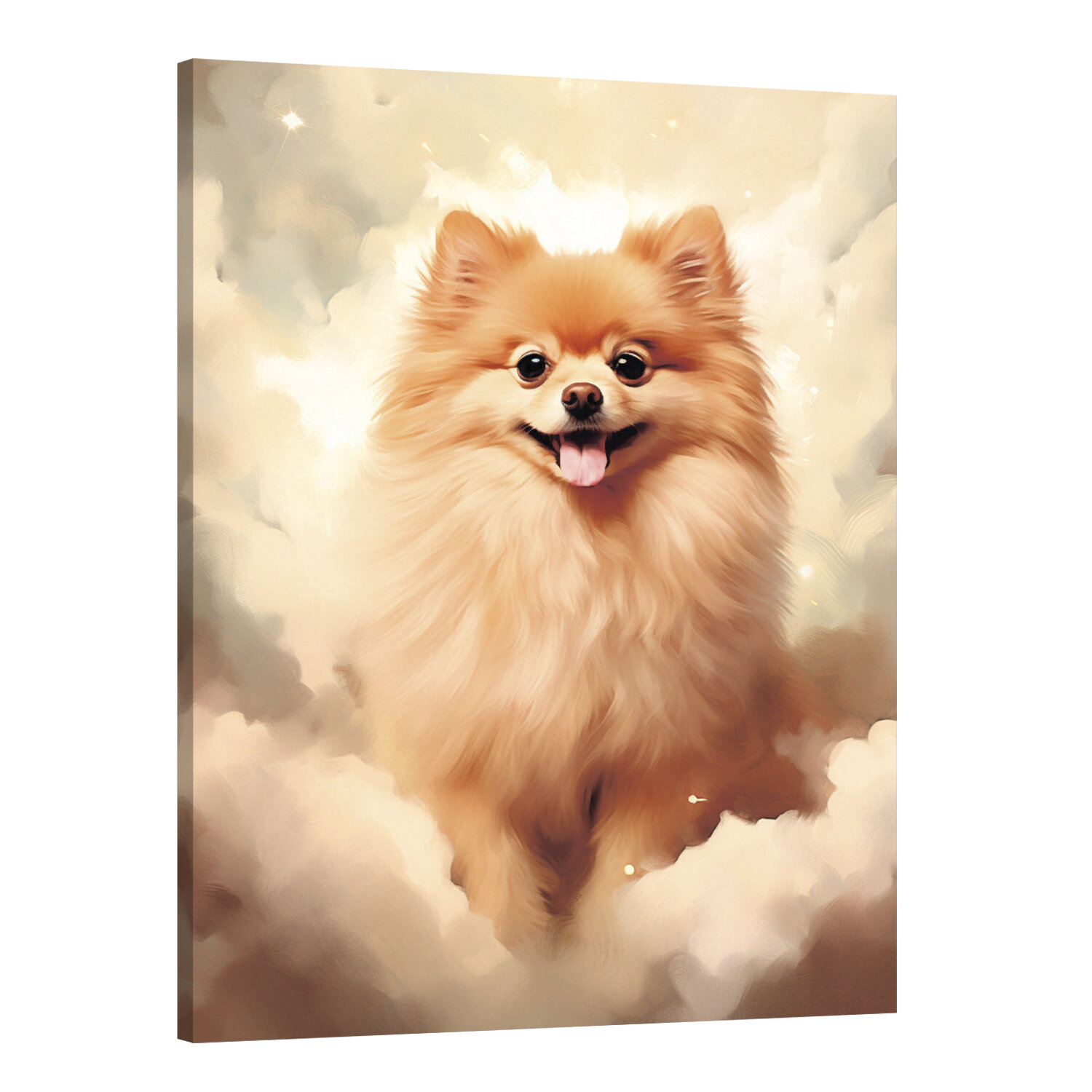 Интерьерная картина 50х70 "Шпиц: пушистый ангел на четырех лапах"