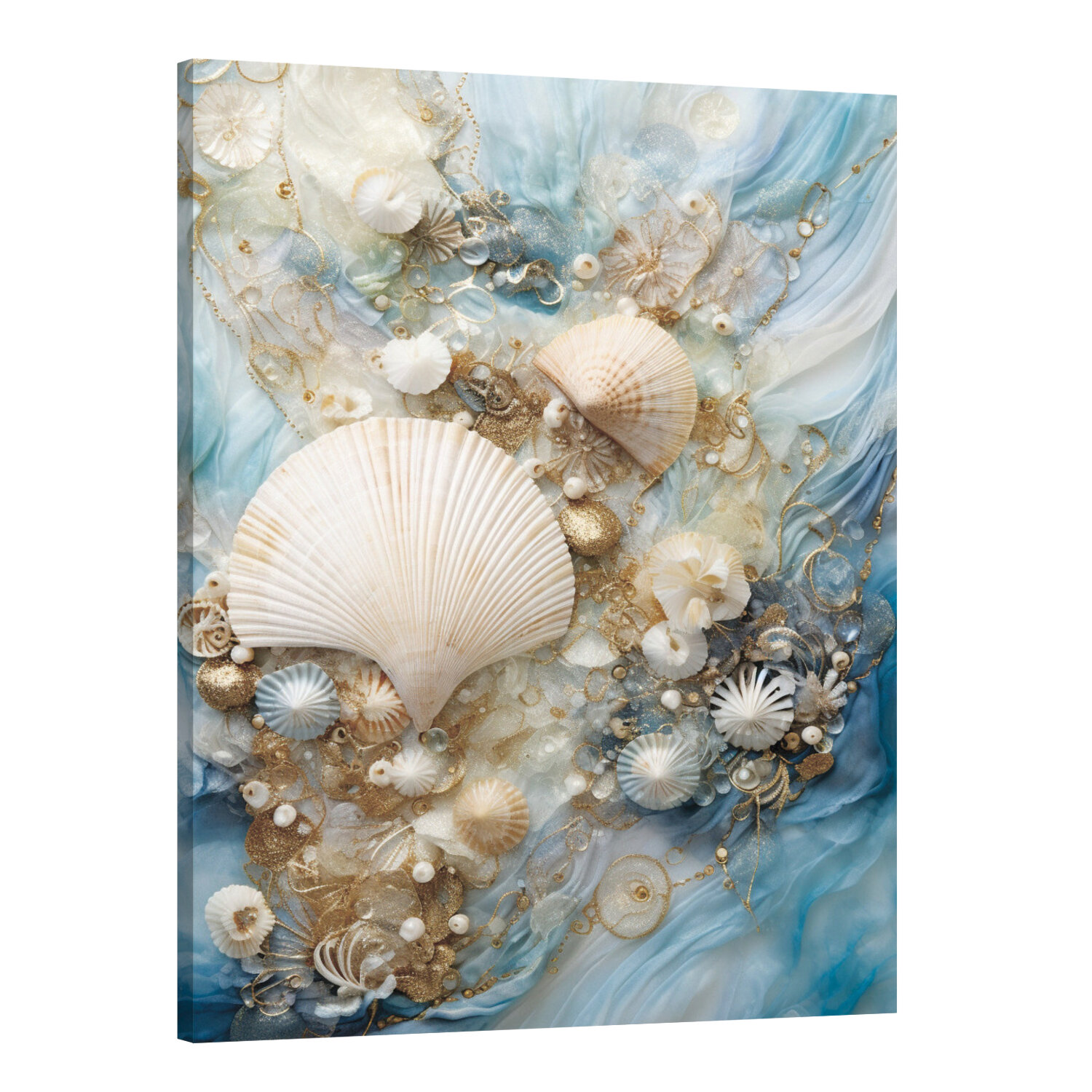 Интерьерная картина 50х70 "Композиция из ракушек"