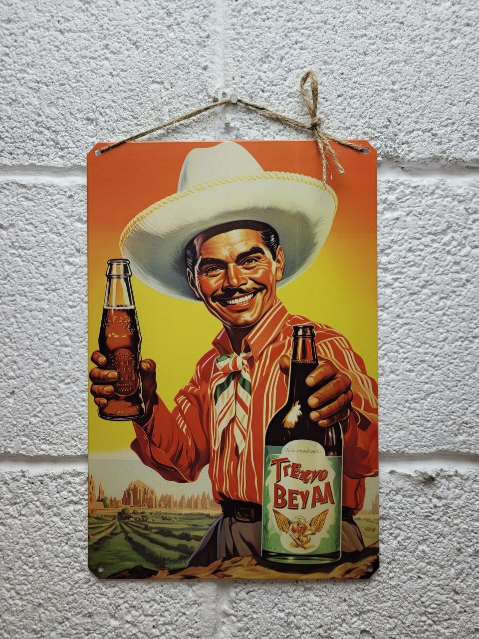 Мексика пиво постер на стену 20 на 30 см, шнур-подвес в подарок