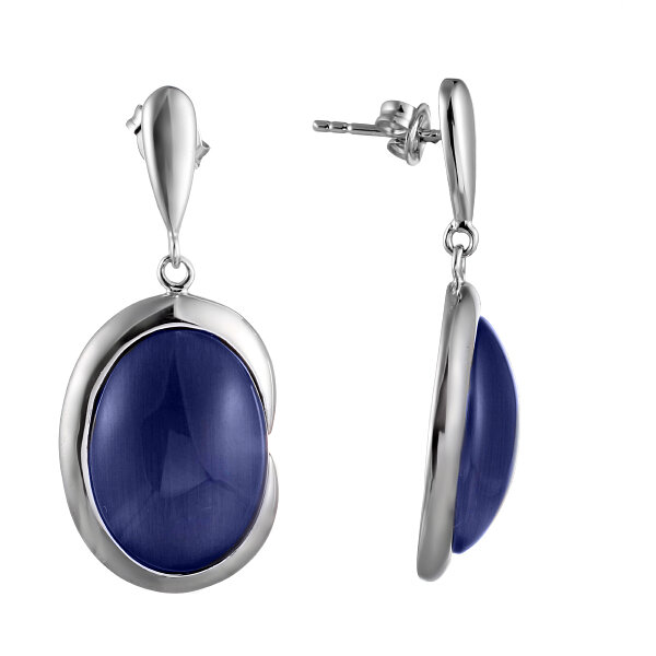 Серьги, серебро, 925 проба, стекло