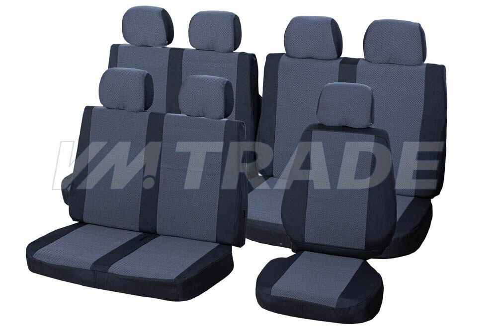 Чехлы сидений Газель NEXT (7 мест.) жаккард (под мягкий подголовник, откидные сидения)