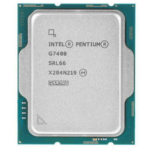 Процессор Intel Pentium Gold G7400 OEM (CM8071504651605-SRL66) - LGA 1700, 2 x 3.7 ГГц, L2 - 2.5 МБ, L3 - 6 МБ, 2хDDR4, DDR5-4800 МГц, Intel UHD Graphics 710, TDP 46 Вт