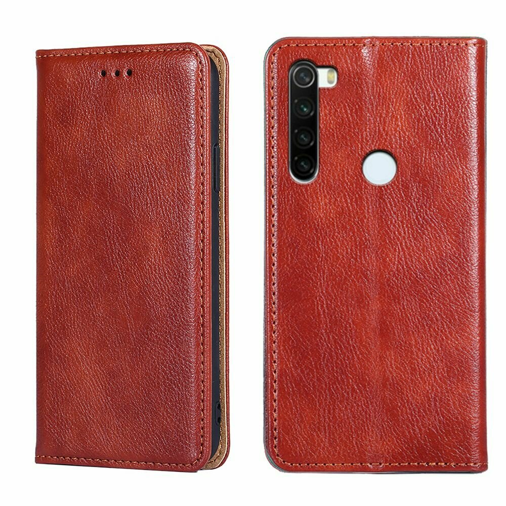 Чехол-книжка MyPads для Xiaomi Redmi Note 8T / Сяоми Редми Ноте 8T (коричневый)