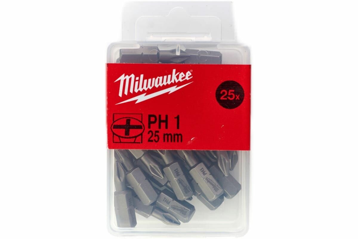 Бита для шуруповерта Milwaukee PH1 25 мм (25шт)