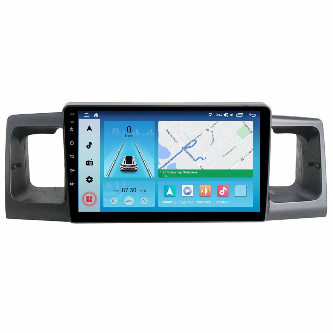 Магнитола Epic T18 Toyota Corolla E120 с правым рулем 2000-2007 - Android 12 - Процессор 8 ядерный - Память 4+64Gb - Carplay - DSP 36 полос - 4G(Sim)