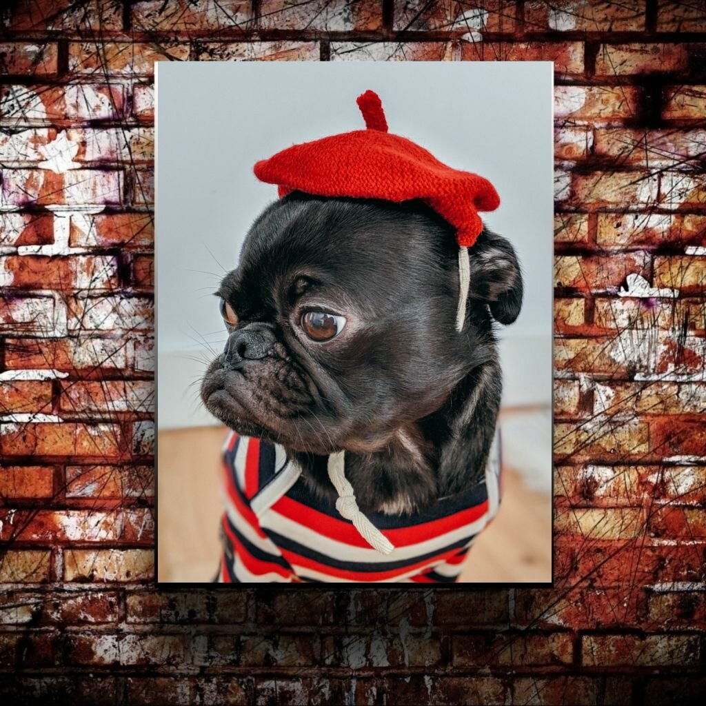 Плакат "Французский бульдог" Cool Eshe из коллекции "Природа", плакат А4 (29,7 х 21 см) для интерьера