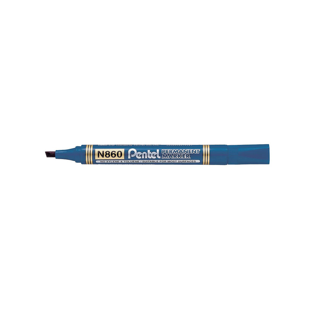 Маркер 12 шт. "Pentel" перманентный 1.8 - 4.5 мм скошенное N860-CE синий