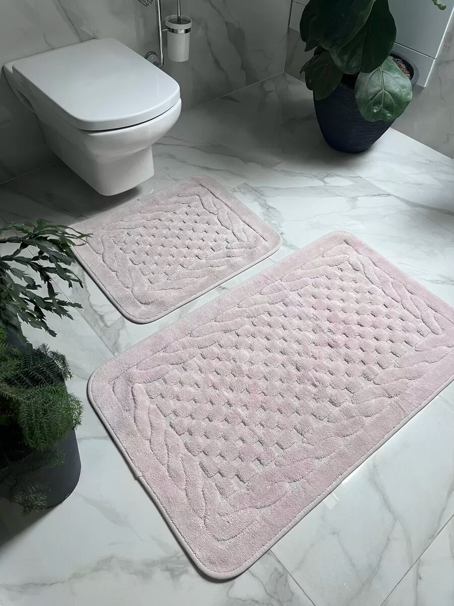Коврики для ванной 2 штуки 100х60/60х50см Турция
