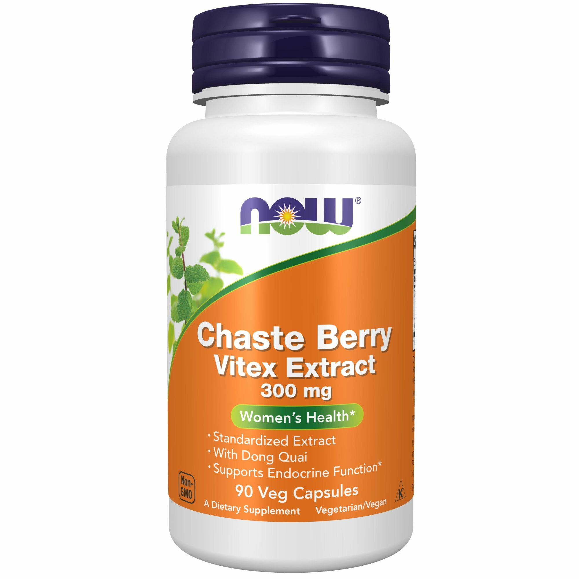 NOW Chaste berry vitex extract, Экстракт витекса, для эндокринной системы 90 капсул