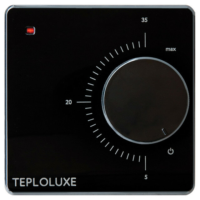 Теплолюкс LC 001 механический терморегулятор черный IP20 для бытовой отопительной системы