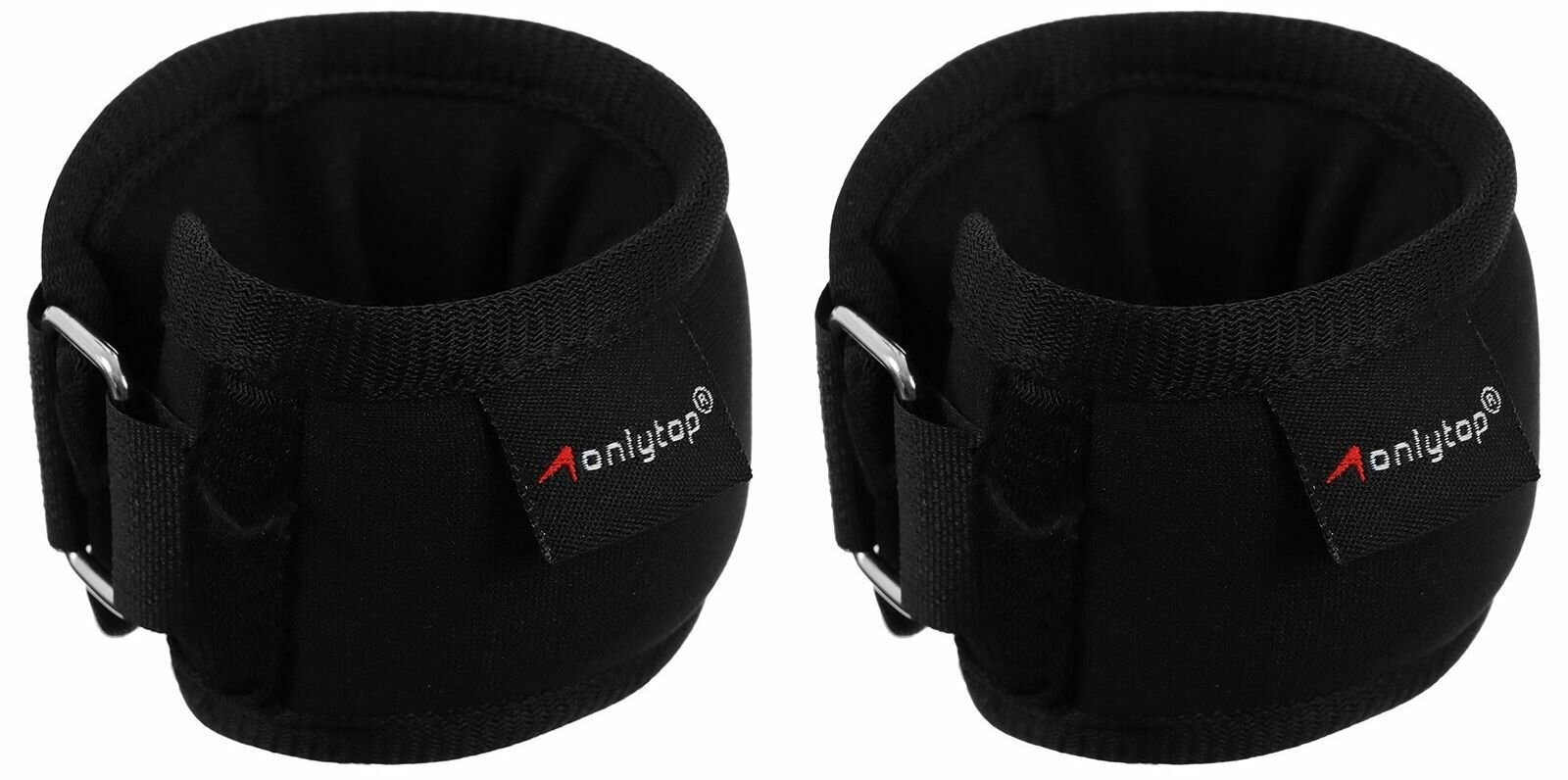 Утяжелители на запястье для фитнеса и тренировок, манжеты-отягощения на липучках, 2 х 100 гр, цвет чёрный