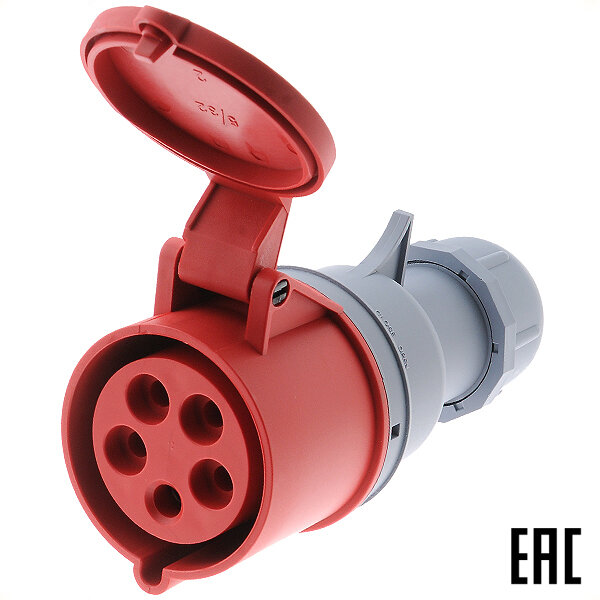 Розетка кабельная РП-103 26135DEK 32А 380В 3P+PE+N IP44 CEE225-6 DEKraft (2 шт. в наборе)