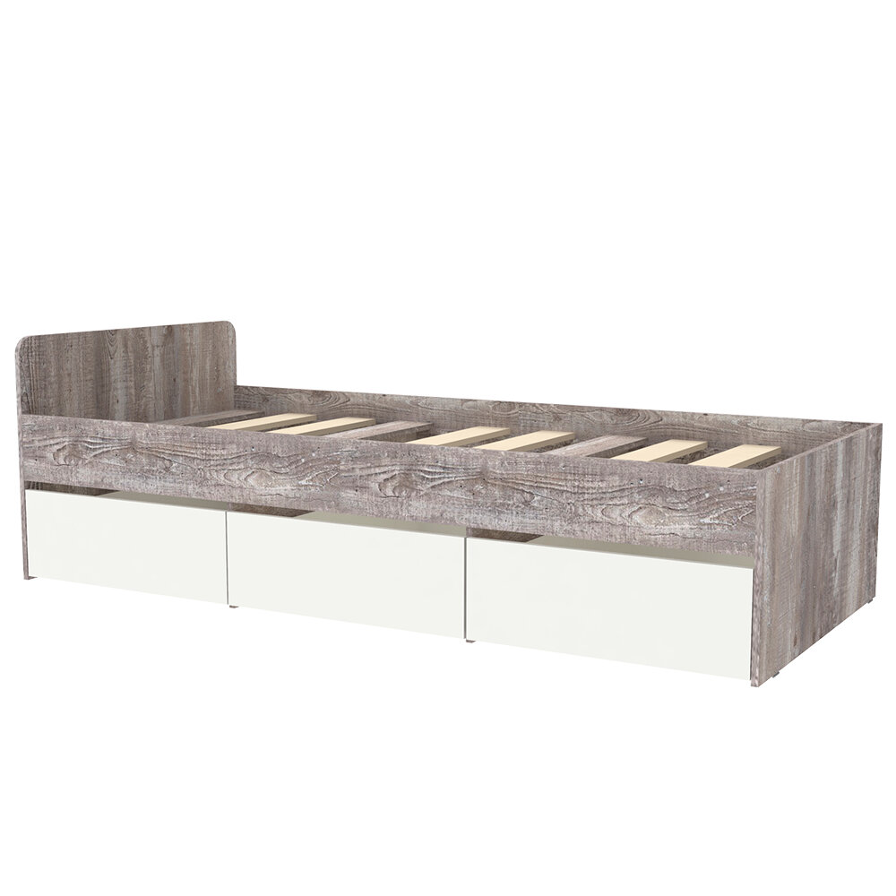 Кровать односпальная КИВи Бетон Белый