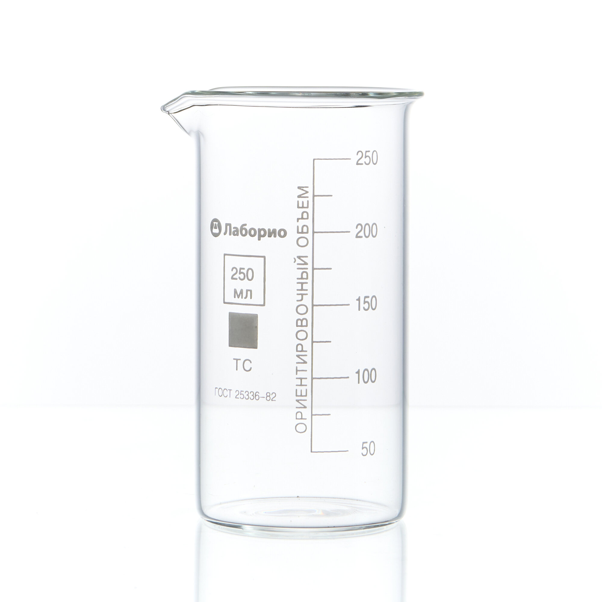 Набор лабораторной посуды: стакан, цилиндр, плоскодонная колба 250 мл (В-1-250 ТС, цилиндр 1-100-2, колба П-2-250-34 ТС)