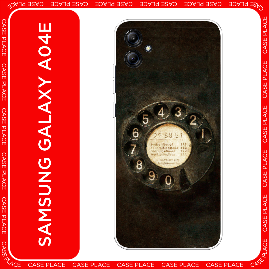 Чехол на Samsung Galaxy A04e / Самсунг Галакси А04е с принтом Старинный телефон