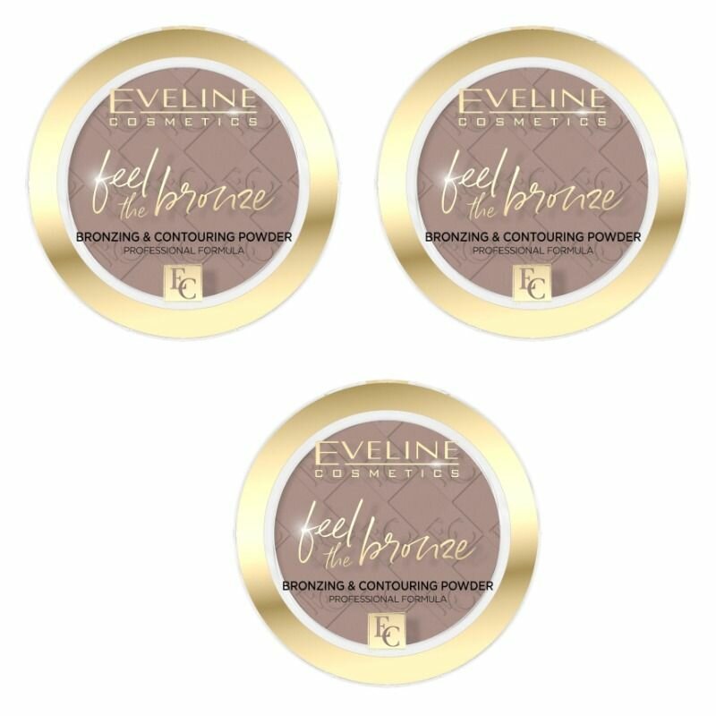 Eveline Cosmetics СHOCOLATE CAKE Бронзирующая пудра, № 02, 3 штуки.