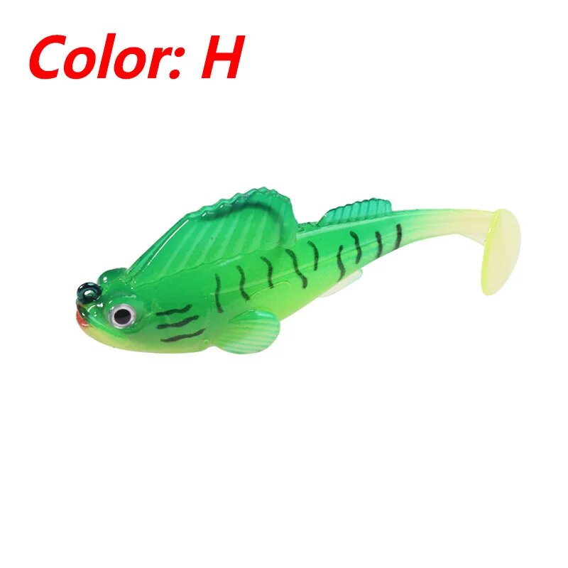 Силиконовый воблер джиг 9см, Color: H, Белый