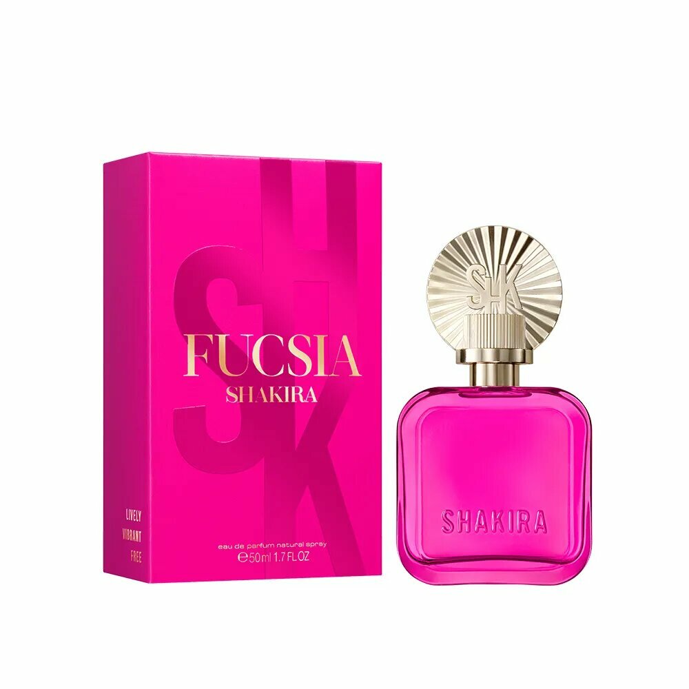 Парфюмерная вода Shakira Fucsia 50 мл женская, фруктовая, цветочная