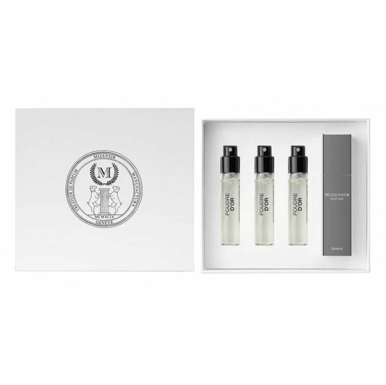 Mizensir poudre d or travel spray (travel case & 3x8 ml refills) - дорожный набор парфюмерной воды