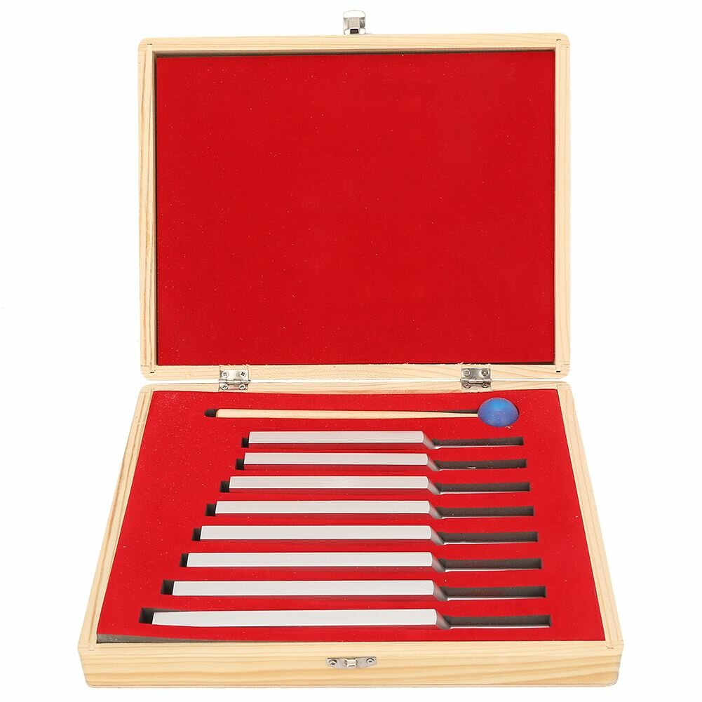 Набор из 8 камертонов из алюминиевого сплава, 256-512 Гц, неврологические лечебные вилки для звуковой терапии, серебристый