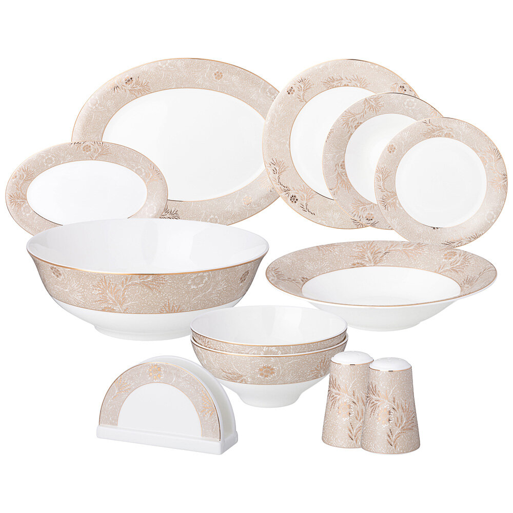 Сервиз 264-1172 обеденный lefard золотые узоры на 6 пер. 26 пр.