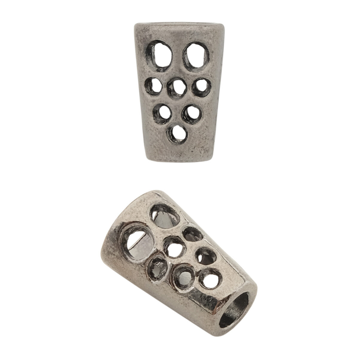 Наконечник для шнура 'Колокол' d=4,5/7,5 мм, 12,5*9 мм, металл (черный никель), 20 шт, айрис, 0305-5134