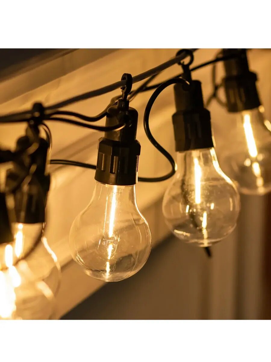 Уличная ретро гирлянда 15 метров 40 лампочек