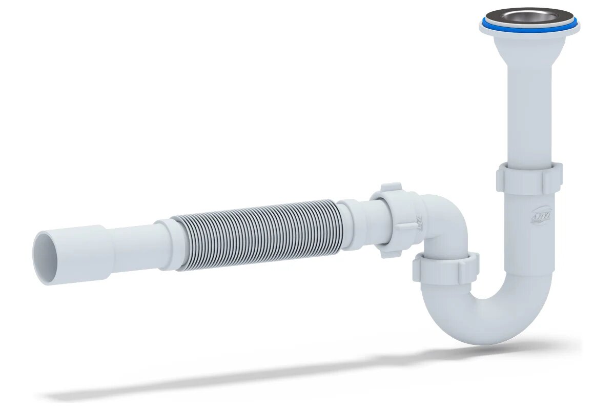АНИ Пласт Сифон Ани 1 1/432 прямоточный с гибкой трубой 3232/4 DB2015