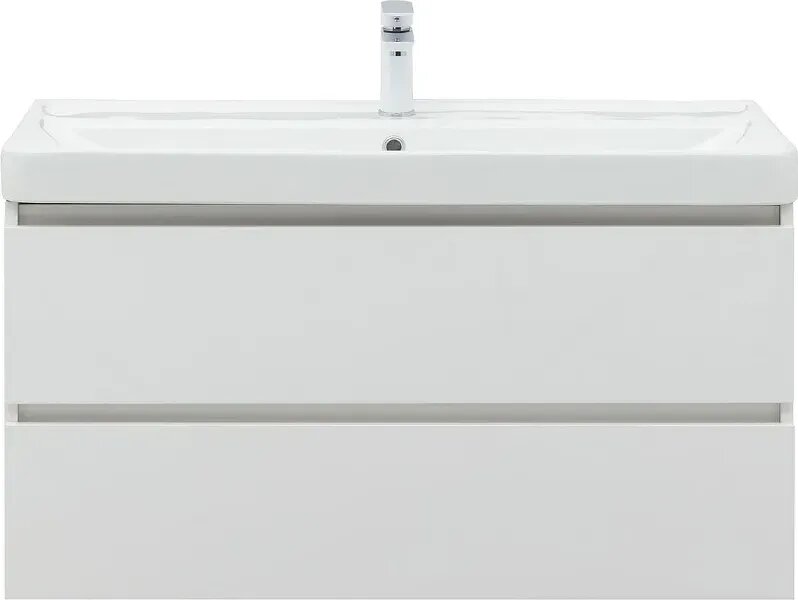 Тумба с раковиной Aquanet Вега 101 подвесная