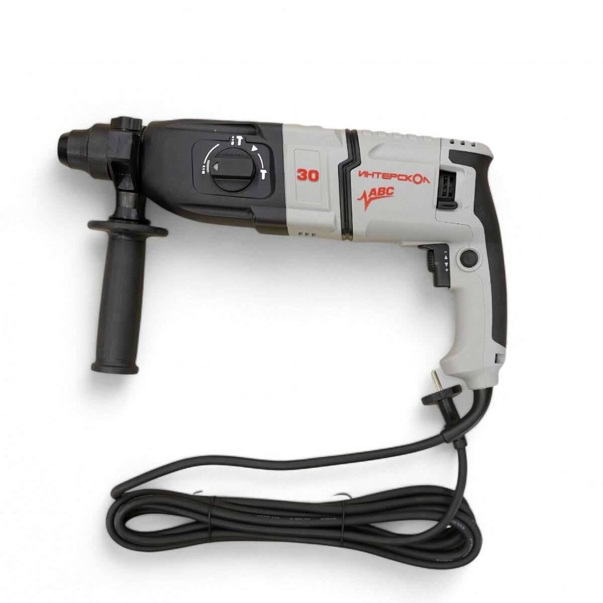 Трехрежимный перфоратор SDS plus, антивибрационная система, макс. бурения 30 мм, 5100 уд/мин ИНТЕРСКОЛ
