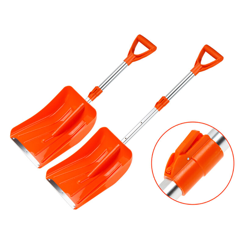 Лопата снеговая, автомобильная, разборная, телескопическая, оцинкованная, 24 см х 34 см