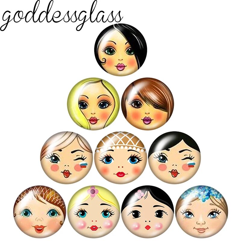 Стеклянные кабошоны Goddessglass круглые фото 10 шт. 12mm, ZB2048