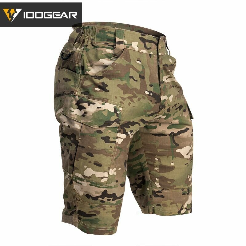 Боевые Охотничьи Шорты IDOGEAR Тактические шорты-карго Мужские Спортивные брюки Камуфляжные повседневные дышащие лето 3212