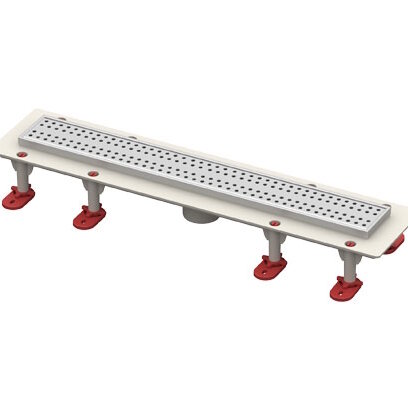 Трап линейный (душевой лоток) Vimarr B.1 900 мм с вертикальным выходом D50 мм, с решеткой хром