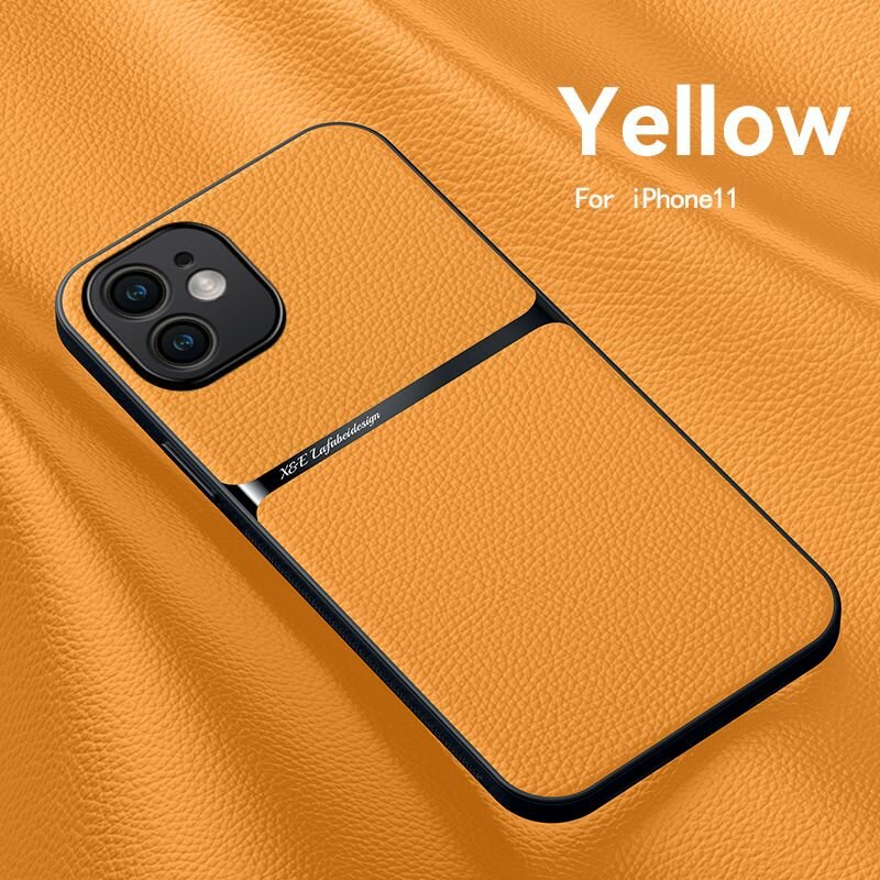 Чехол на Apple iPhone 11 (Эпл Айфон 11) Текстура личи (magsafe)